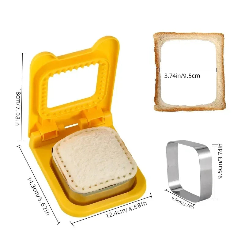 Compact Yellow Sandwich Maker, Easy-to-use Design on Luulla