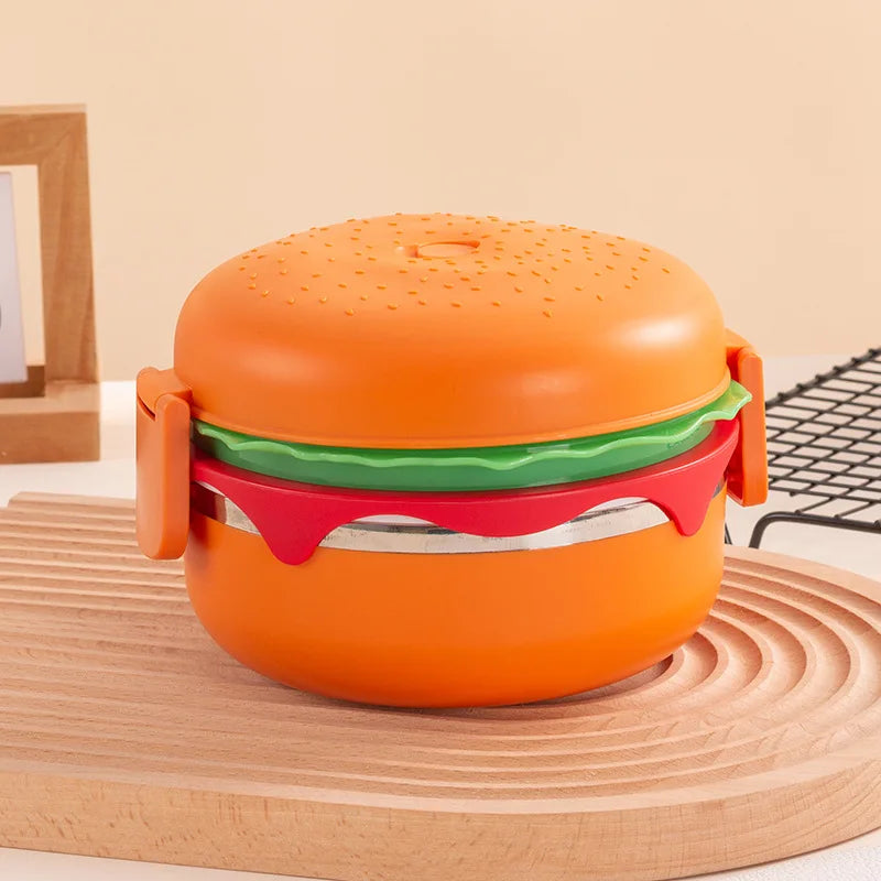 Stackable Burger Shape Lunch Box With Lid on Luulla