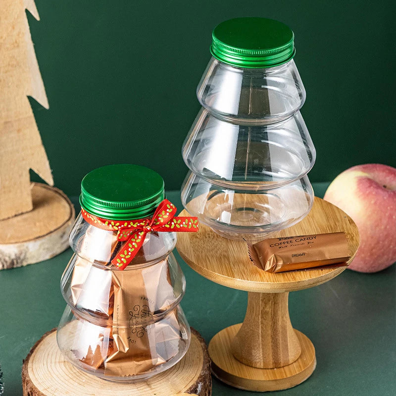 Stackable Christmas Tree Shaped Candy Storage Jars on Luulla