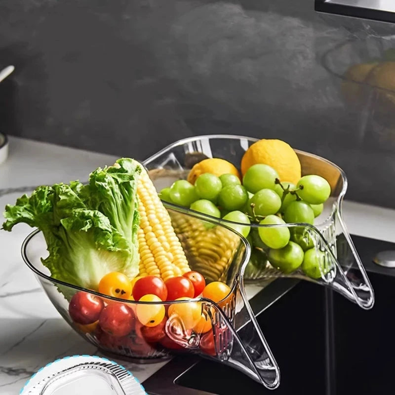 Transparent Stackable Fruit And Vegetable Storage Baskets on Luulla