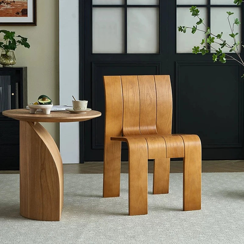 Modern Curved Wooden Chair For Stylish Comfort on Luulla