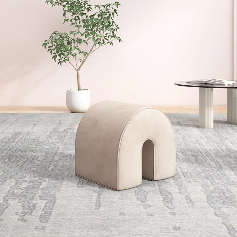 Modern Arch-shaped Upholstered Footstool For Living Room on Luulla