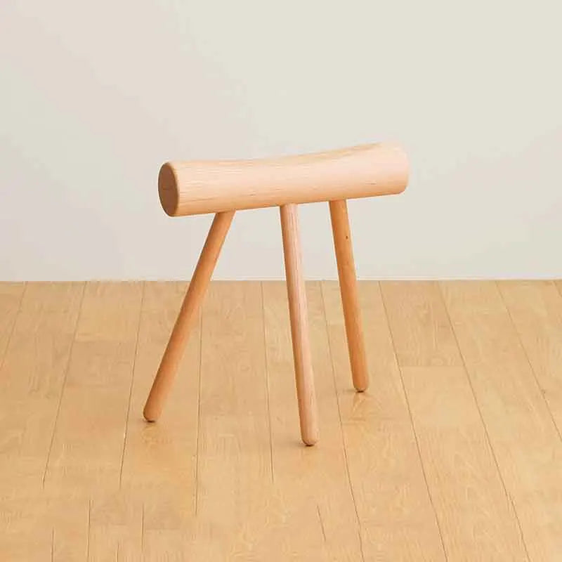 Minimalist Three-legged Wooden Saddle Stool Design on Luulla
