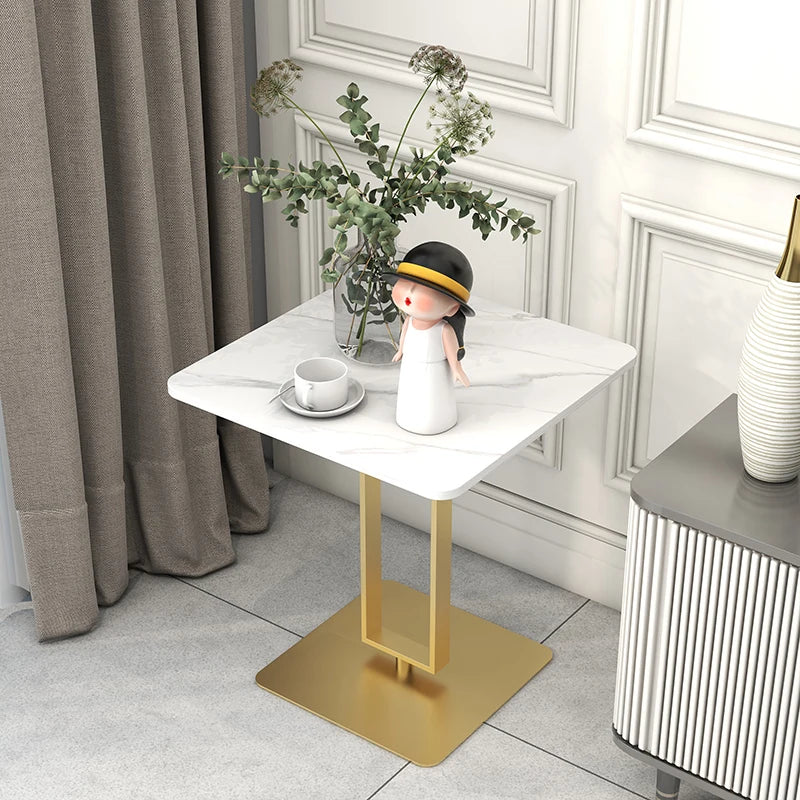 Modern Marble Top Square Table With Stand on Luulla