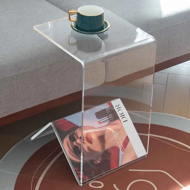 Modern Clear Acrylic Magazine Holder Side on Luulla