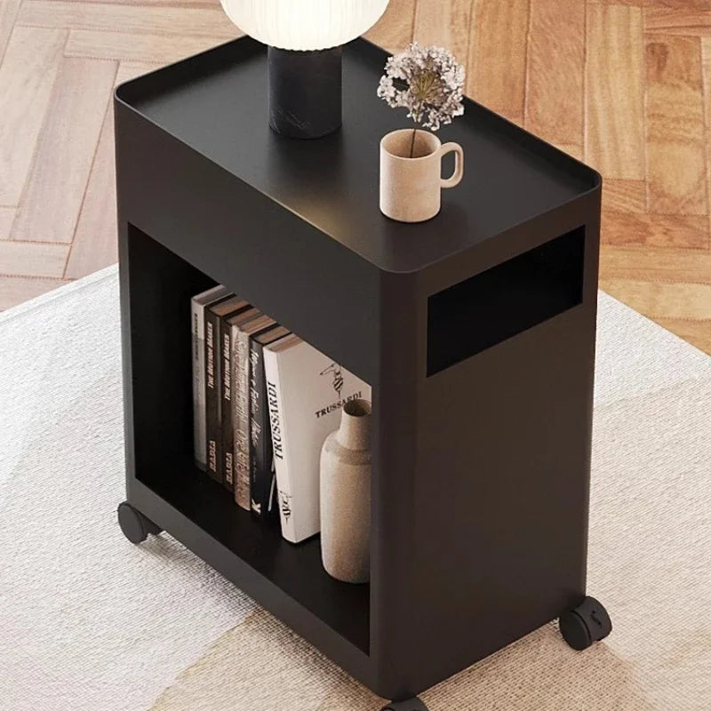 Sleek Mobile Side Table With Storage Shelf on Luulla