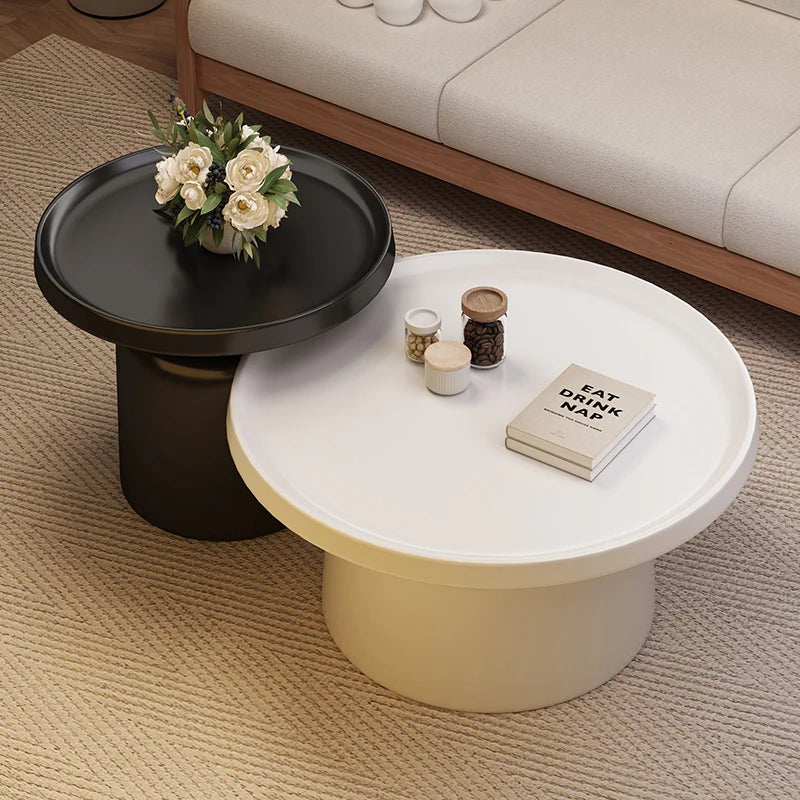 Modern Round Nesting Coffee Tables Set Duo on Luulla