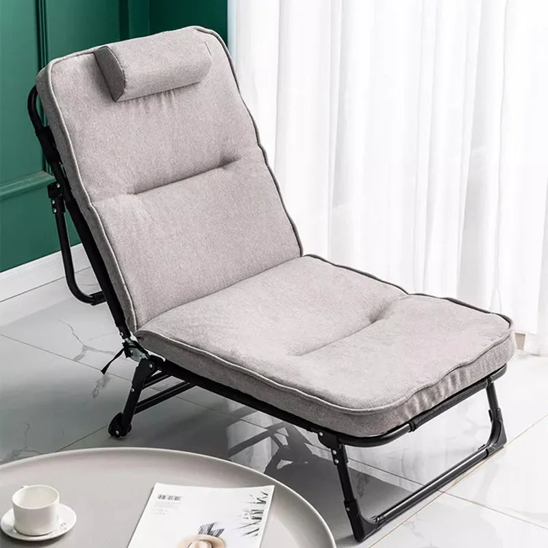 Adjustable Folding Lounge Chair With Headrest Cushion on Luulla