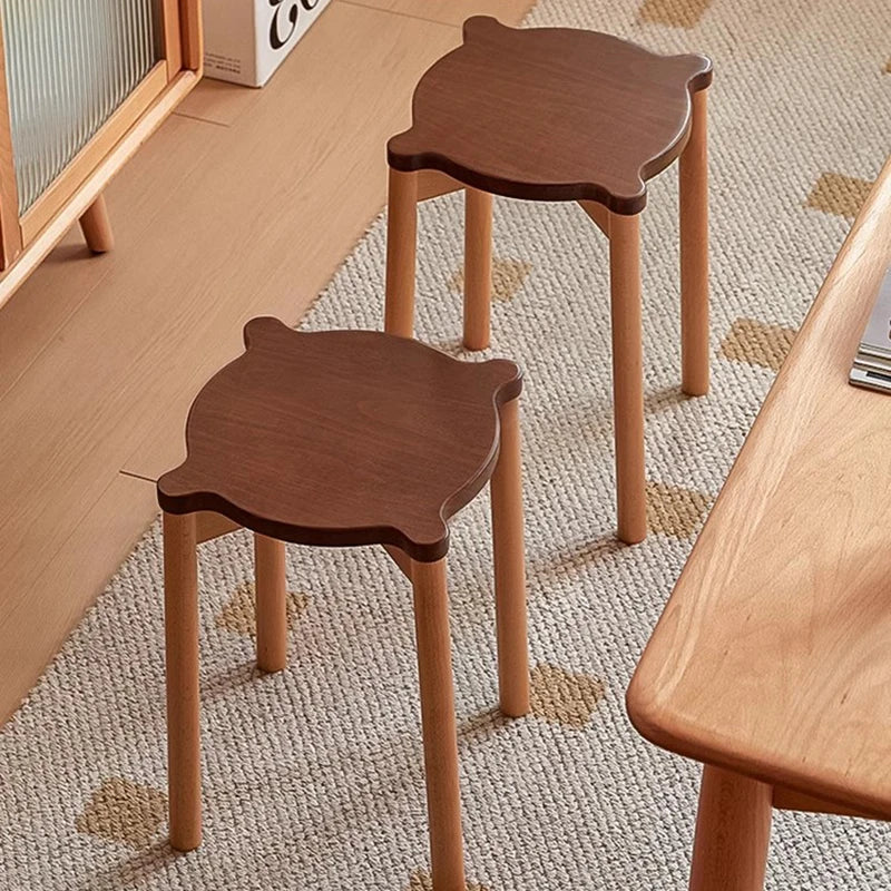 Wooden Bear-shaped Stackable Stools For Kids on Luulla