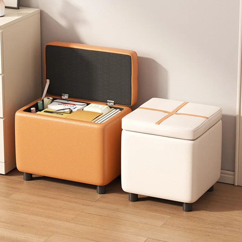 Versatile Storage Ottomans With Cushioned Seating Lid on Luulla