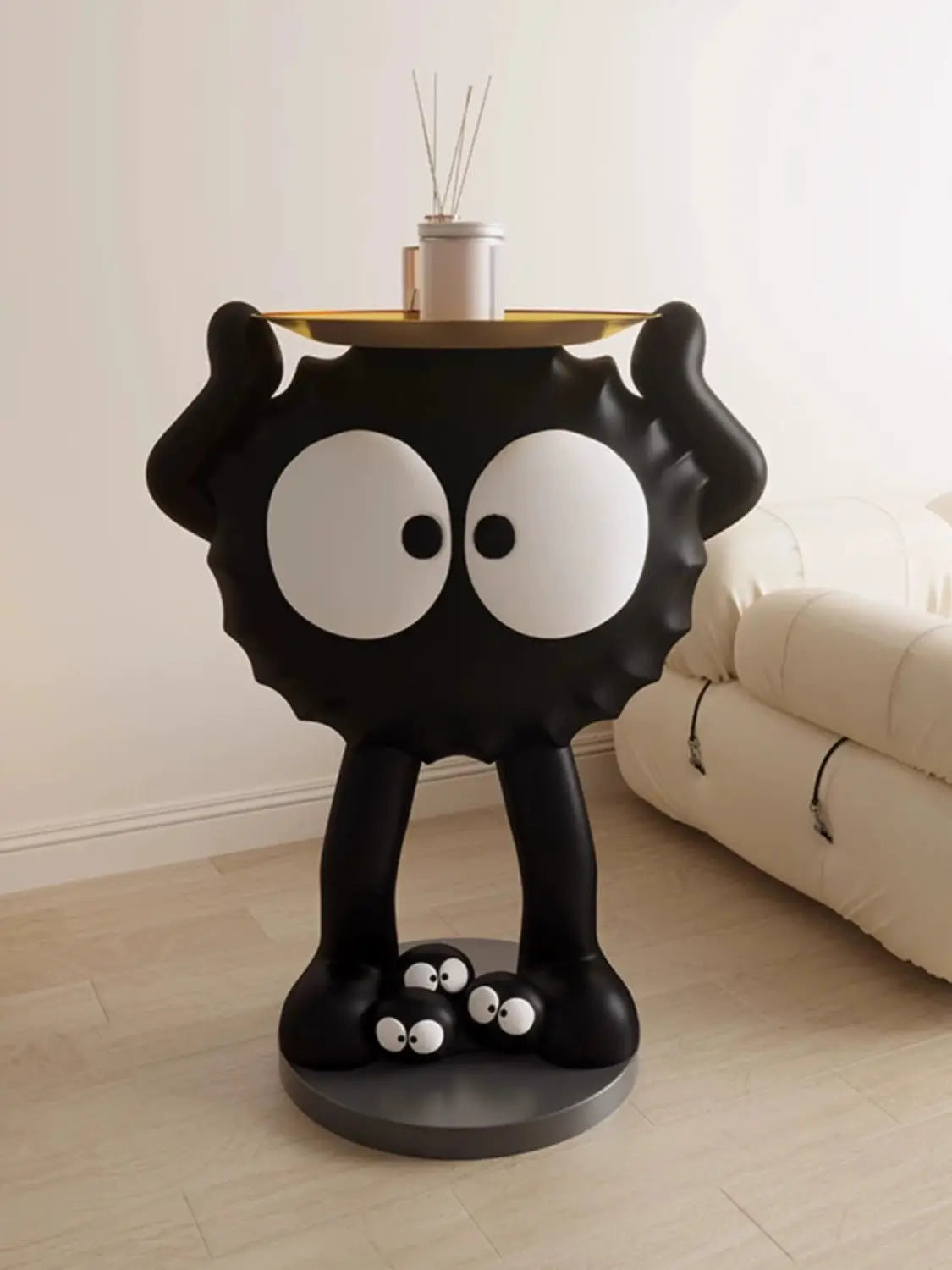 Quirky Black Cartoon Character Table With Holder on Luulla