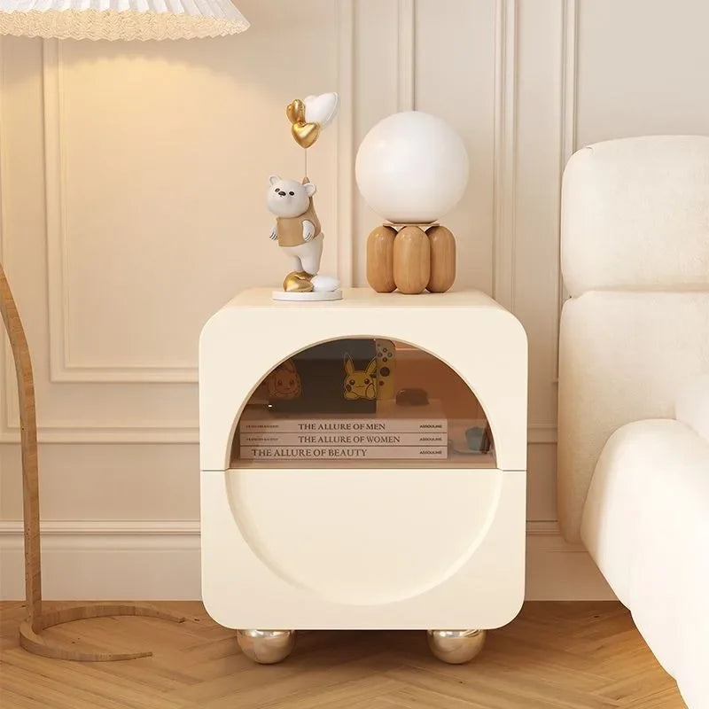 Modern Cube Nightstand With Storage And Display on Luulla