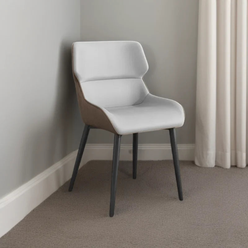Modern Upholstered Dining Chair With Angled Backrest on Luulla