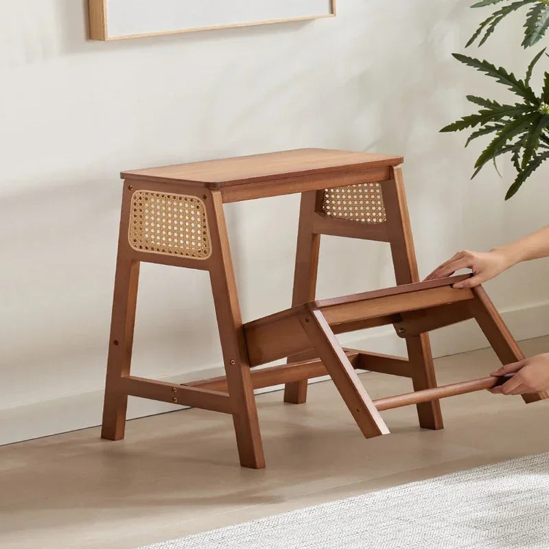 Multifunctional Wooden Step Stool With Hidden on Luulla