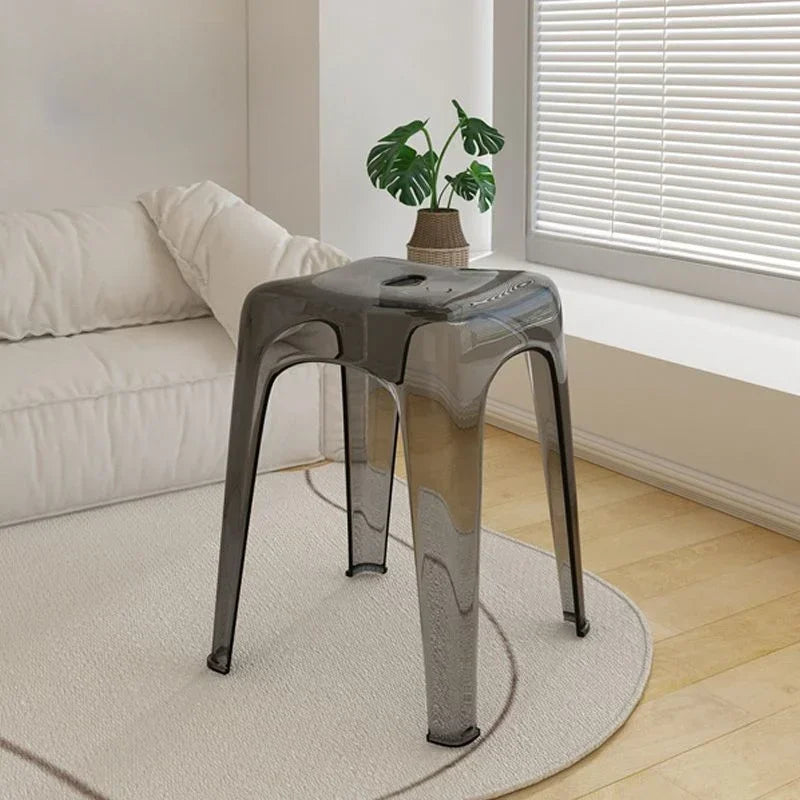 Transparent Stacking Stool, Modern Space-saving Design on Luulla