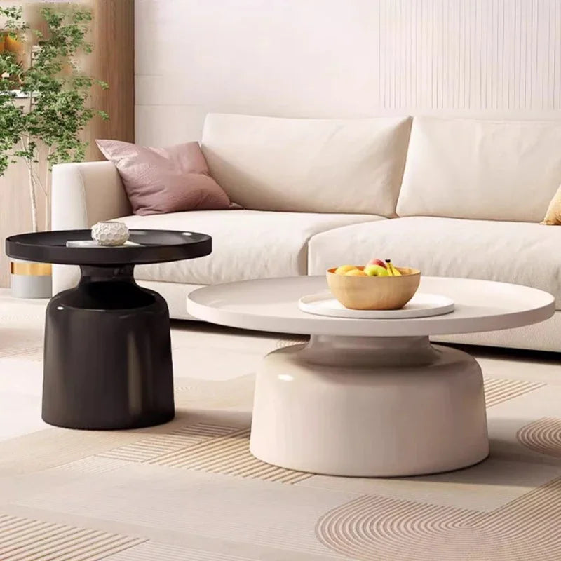 Modern Minimalist Round Coffee Table Pair Design on Luulla