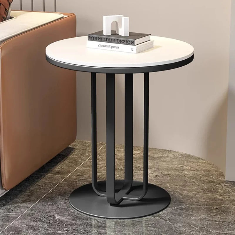 Modern Round Metal Base Side Table Design on Luulla