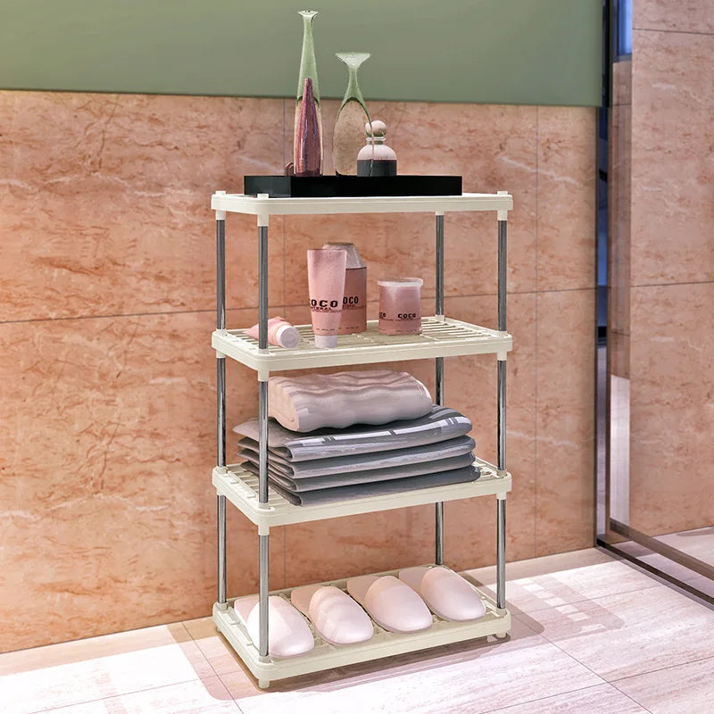 Four-tier Metal And Plastic Storage Shelving Unit on Luulla