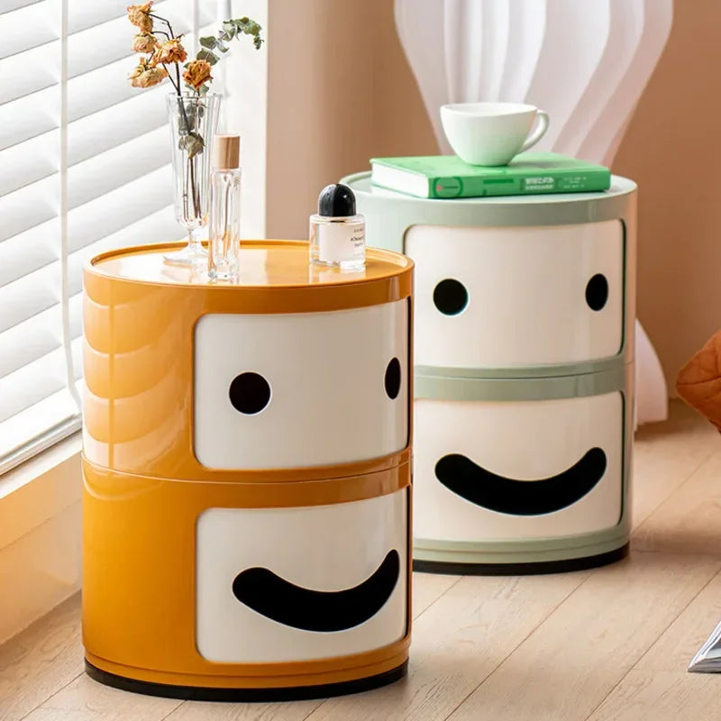 Smiley Face Round Storage Table With Drawers on Luulla