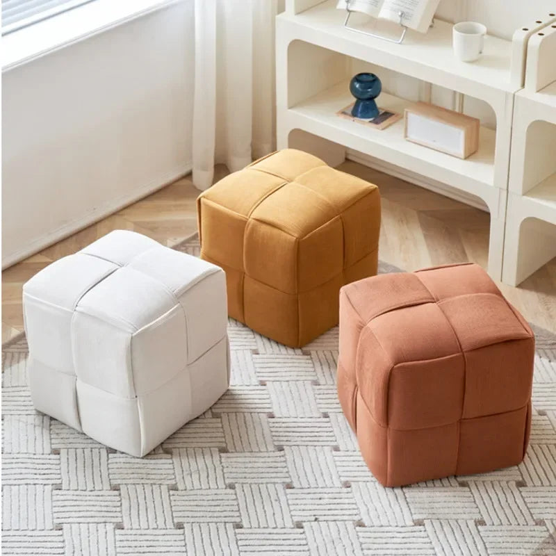 Soft Square Pouf Cube Ottoman For Living Room on Luulla
